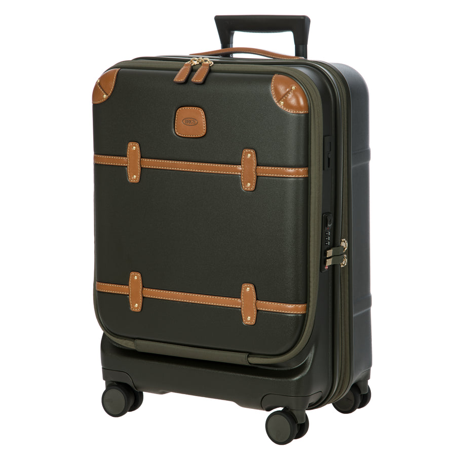 Bric's Bellagio 55cm 4-Wheel Front Pocket Cabin Case with USB | Go Places